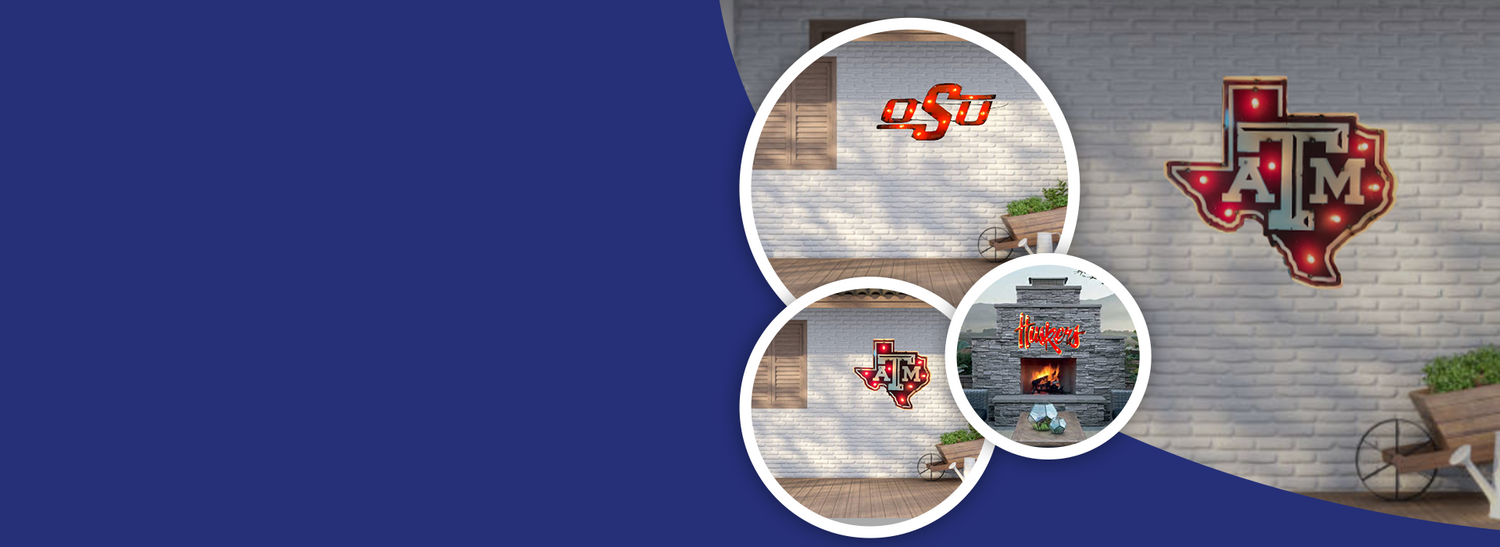 Collegiate Metal work wall signs | NCAA Metal work home signs – LRT ...