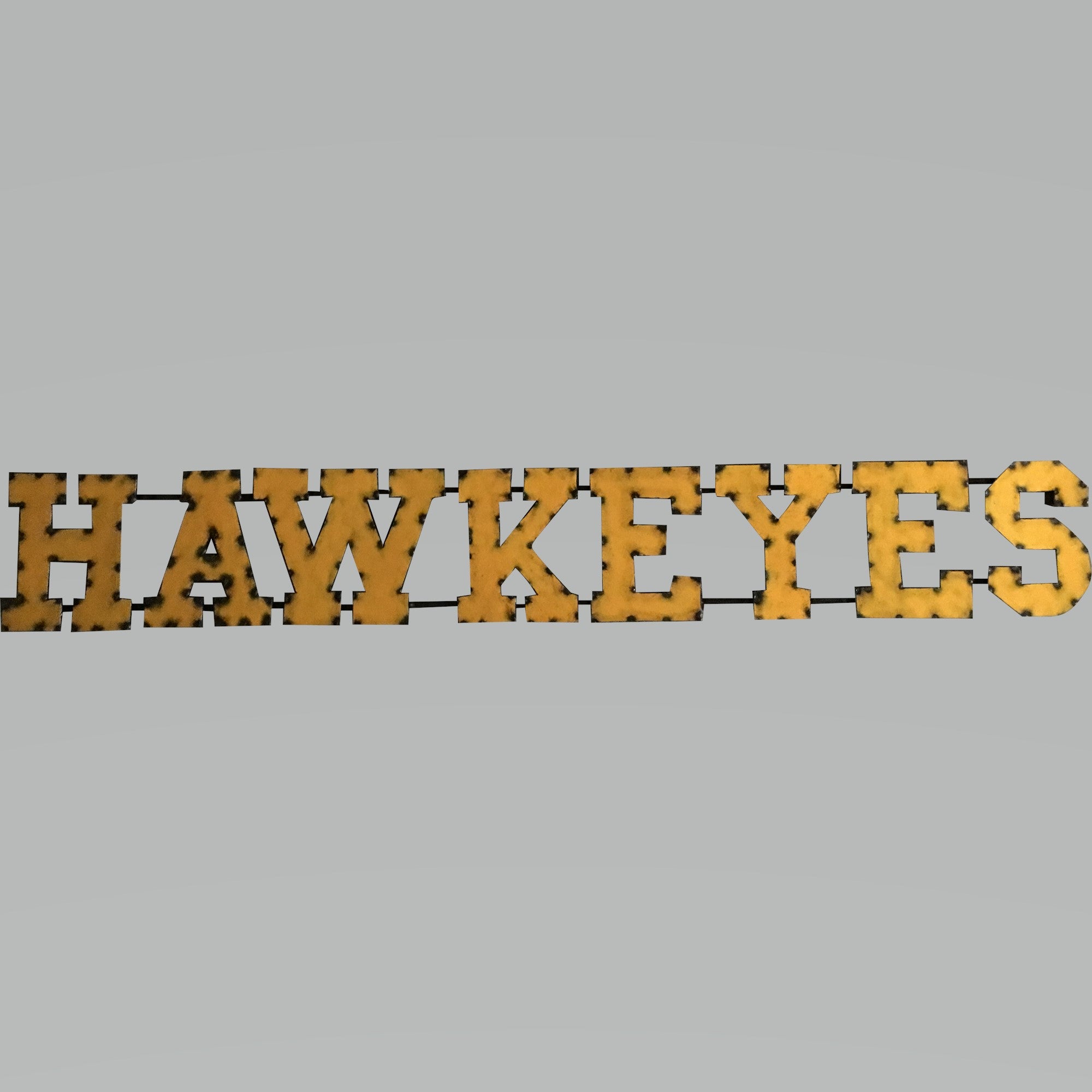 Iowa "Hawkeyes" Recycled Metal Wall Decor – LRT Metal Decor & More
