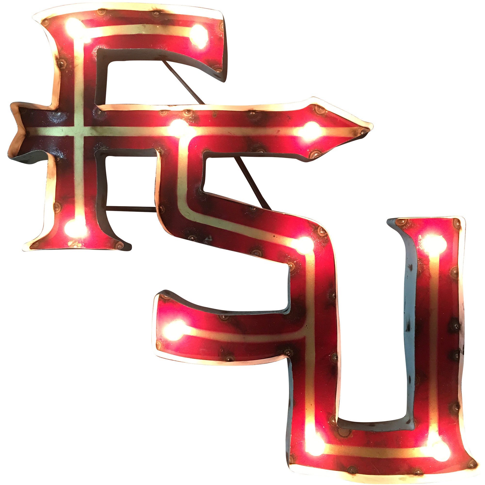 Florida State University "FSU" Lighted Recycled Metal Wall Decor – LRT ...
